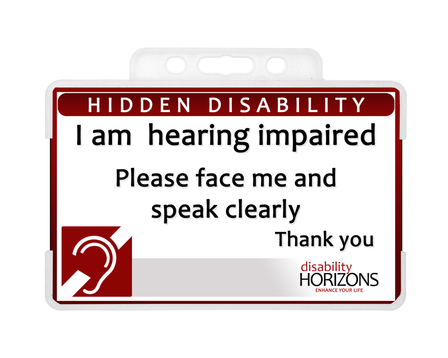 Hearing Impaired Awareness Card | Disability Horizons Shop