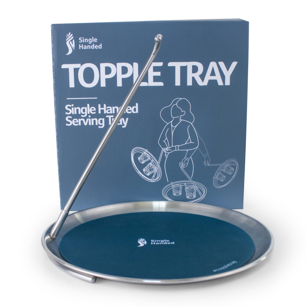 Topple Tray Single-Handed Serving Tray | Disability Horizons Shop