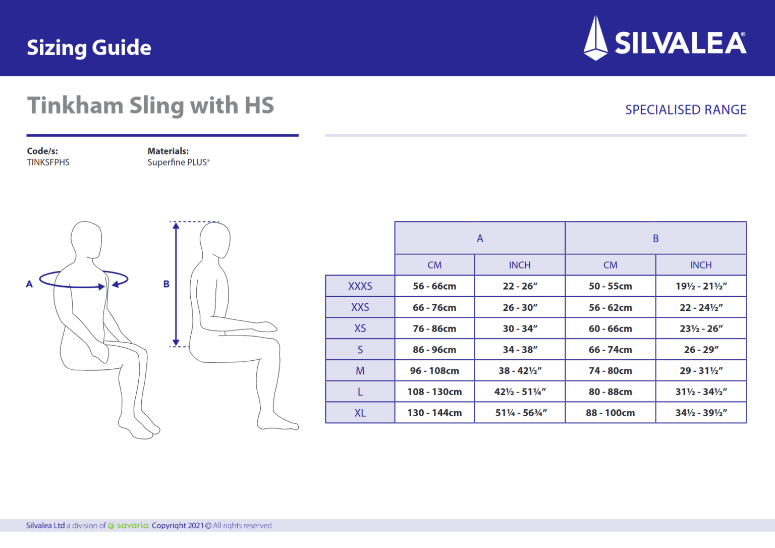 Tinkham Sling - Fully supportive sling for poor body control - Silvalea ...